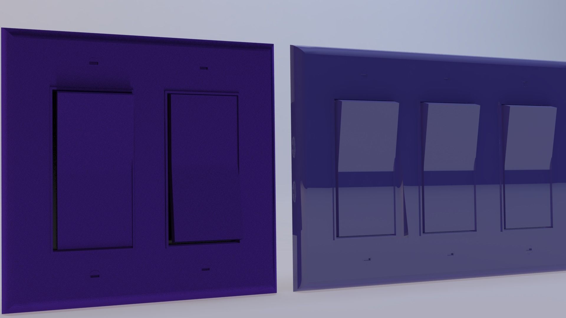 Rocker Style 2 gang and 3 gang Switches 3D model | CGTrader