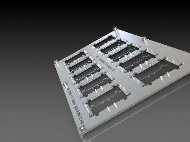 Semiconductor Carrier 40 x 40 MM REVA 2 ... free 3D Model STL SLDPRT ...