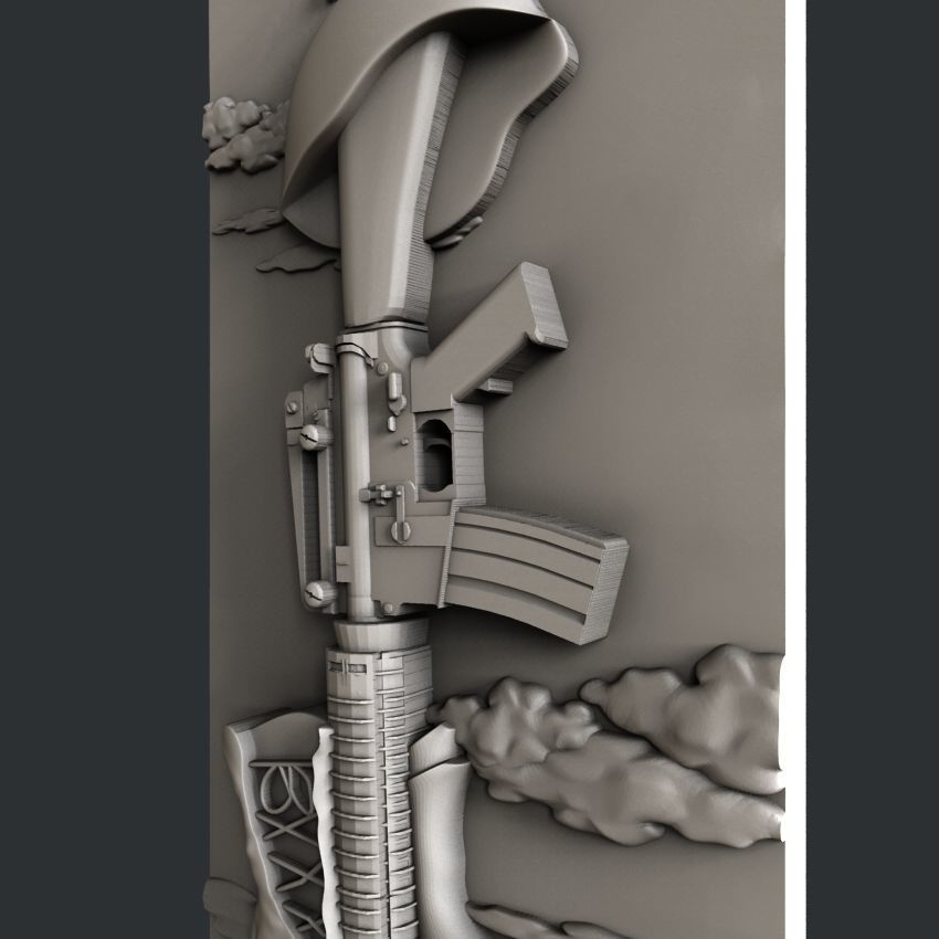 3d STL models for CNC Gun 3D model | CGTrader