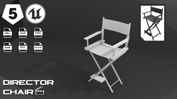 Director Chair free 3D model | CGTrader