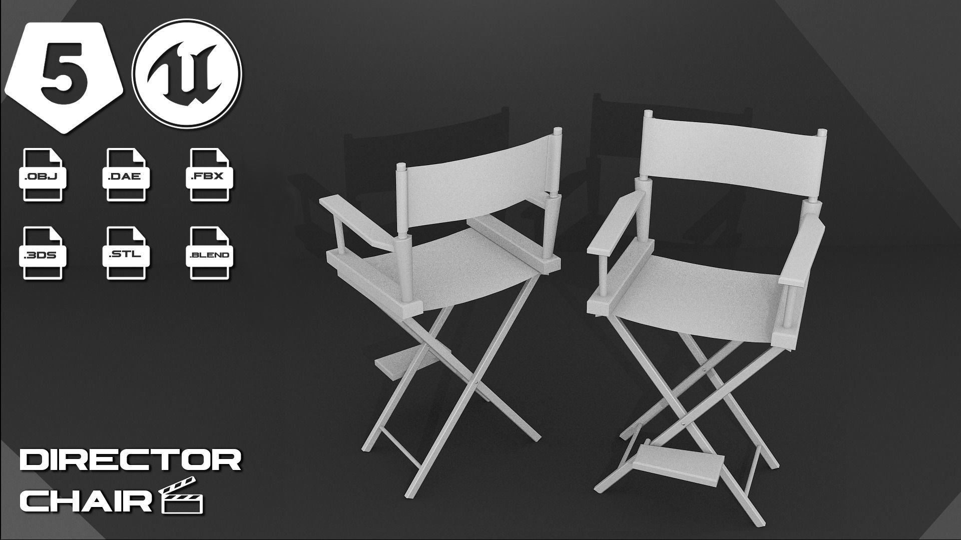 Director Chair free 3D model | CGTrader
