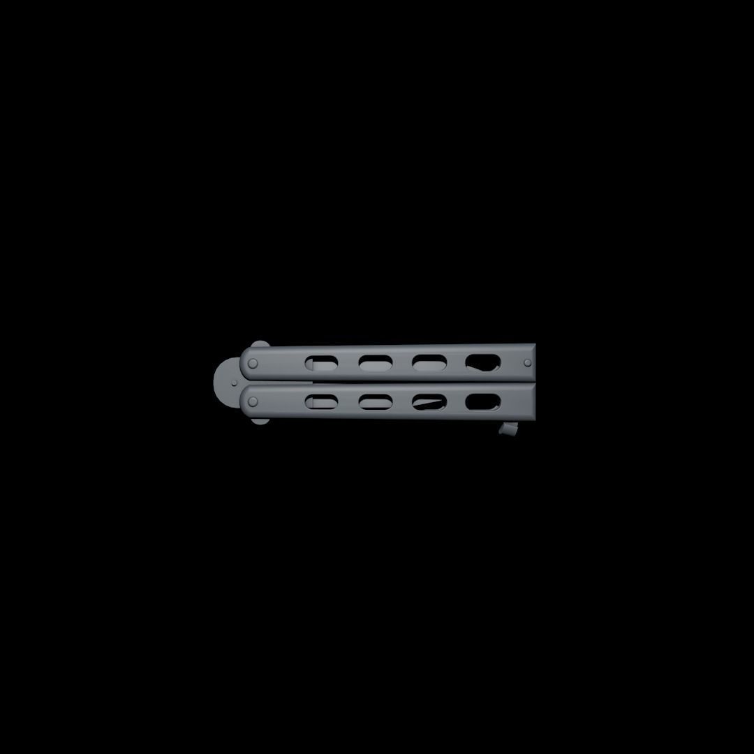 Butterfly Knife Balisong Weapon free 3D model | CGTrader