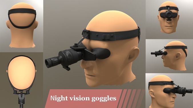 3D model Night vision goggles tactical mask GAME ready VR / AR / low ...