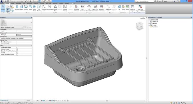 Revit Family Janitor Sink 3D model | CGTrader