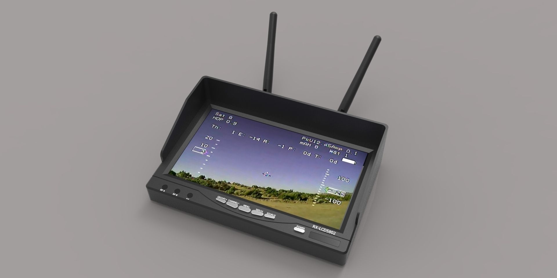 Boscam RX-LCD5802 LCD Monitor FPV 3D model | CGTrader