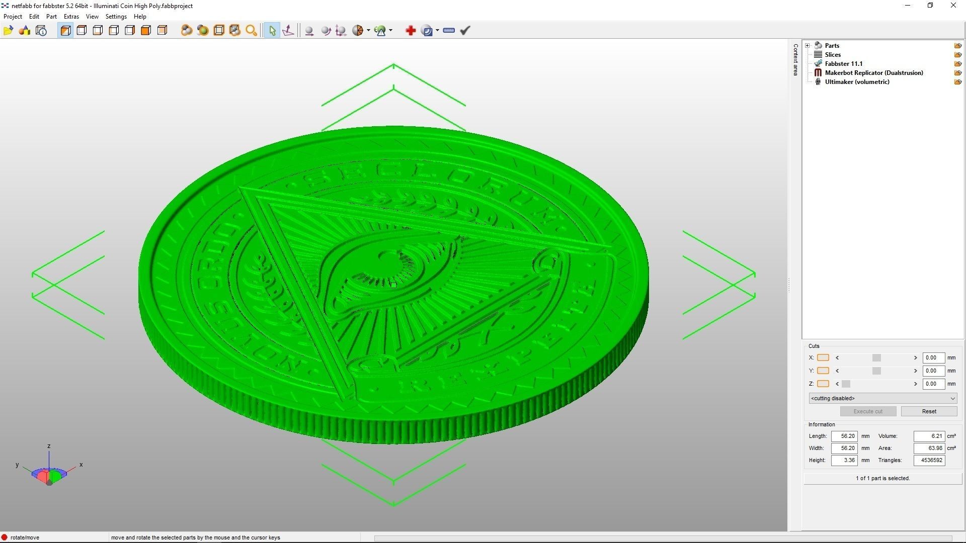 Illuminati Coin 3D model 3D printable | CGTrader
