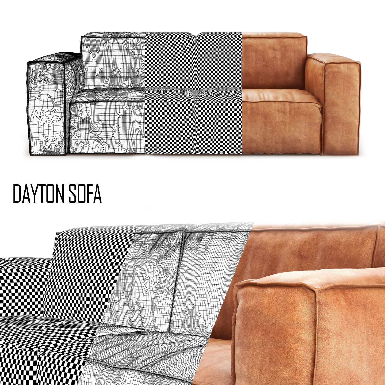 Homeline Dayton sofa 3D model | CGTrader