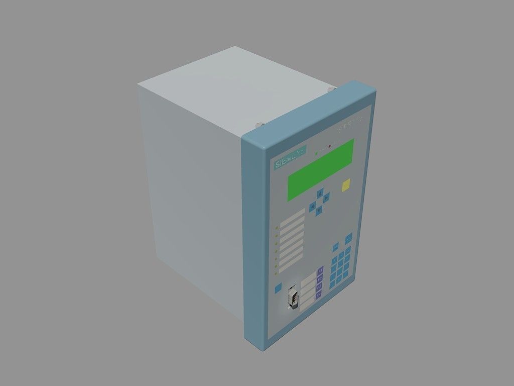 Protection relay Siemens Siprotec 7SJ62 free 3D model | CGTrader