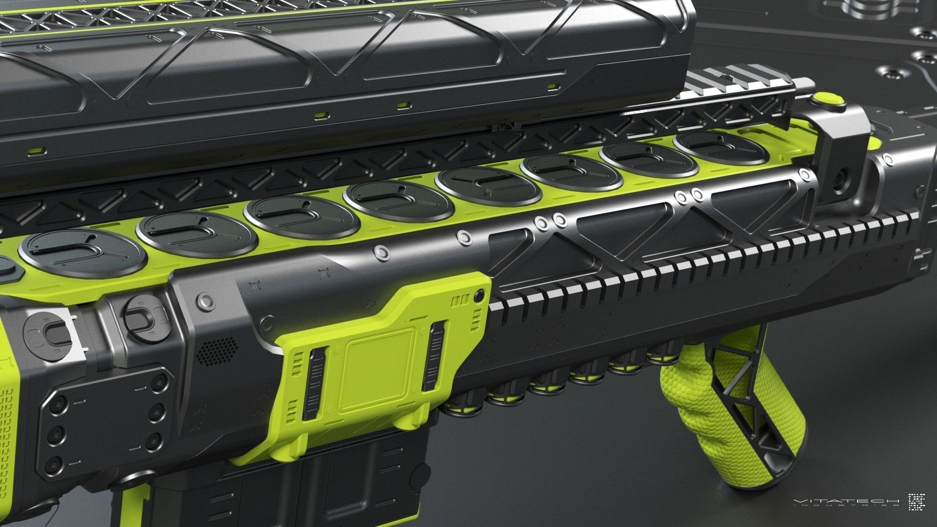 Sci-fi concept laser sniper rifle free 3D model | CGTrader