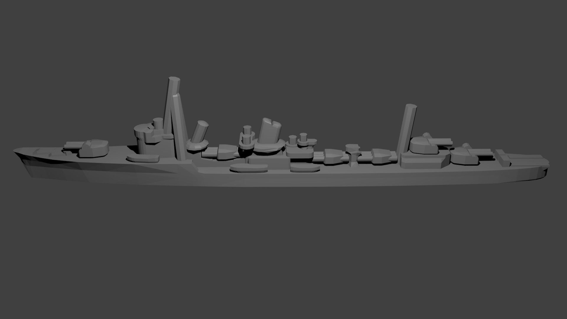 Japanese Akatsuki Class Destroyer Warship 3D model 3D printable | CGTrader