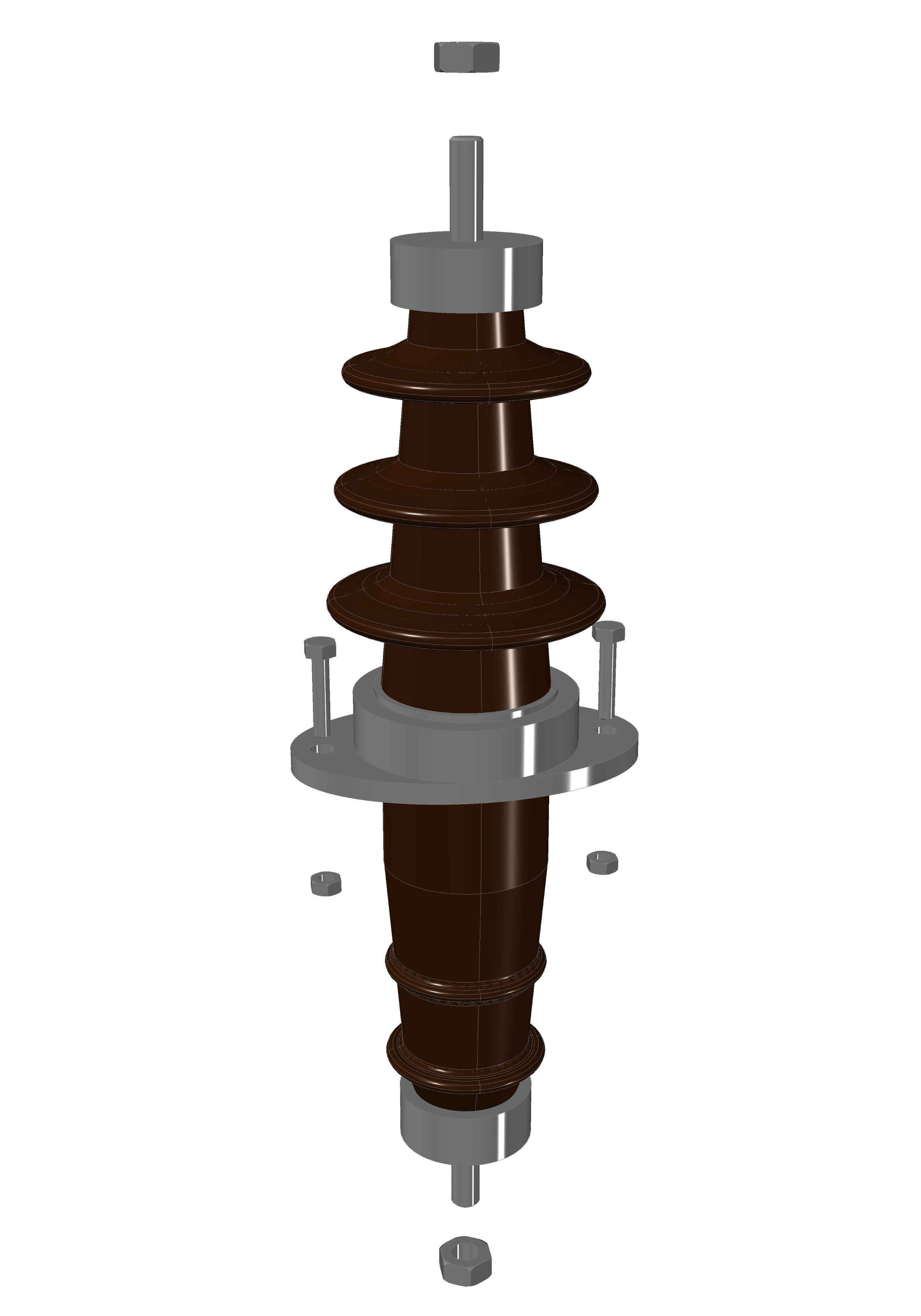 Voltage outdoor mounting insulator PRBO-20 free 3D model | CGTrader
