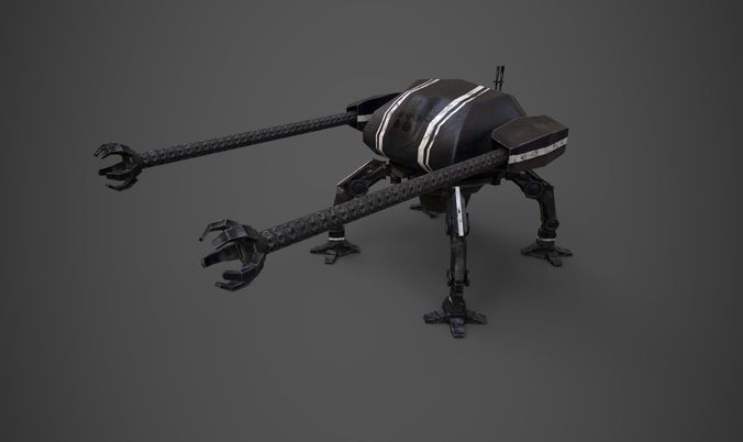 3D model Spider robot - PBR - lowpoly VR / AR / low-poly | CGTrader
