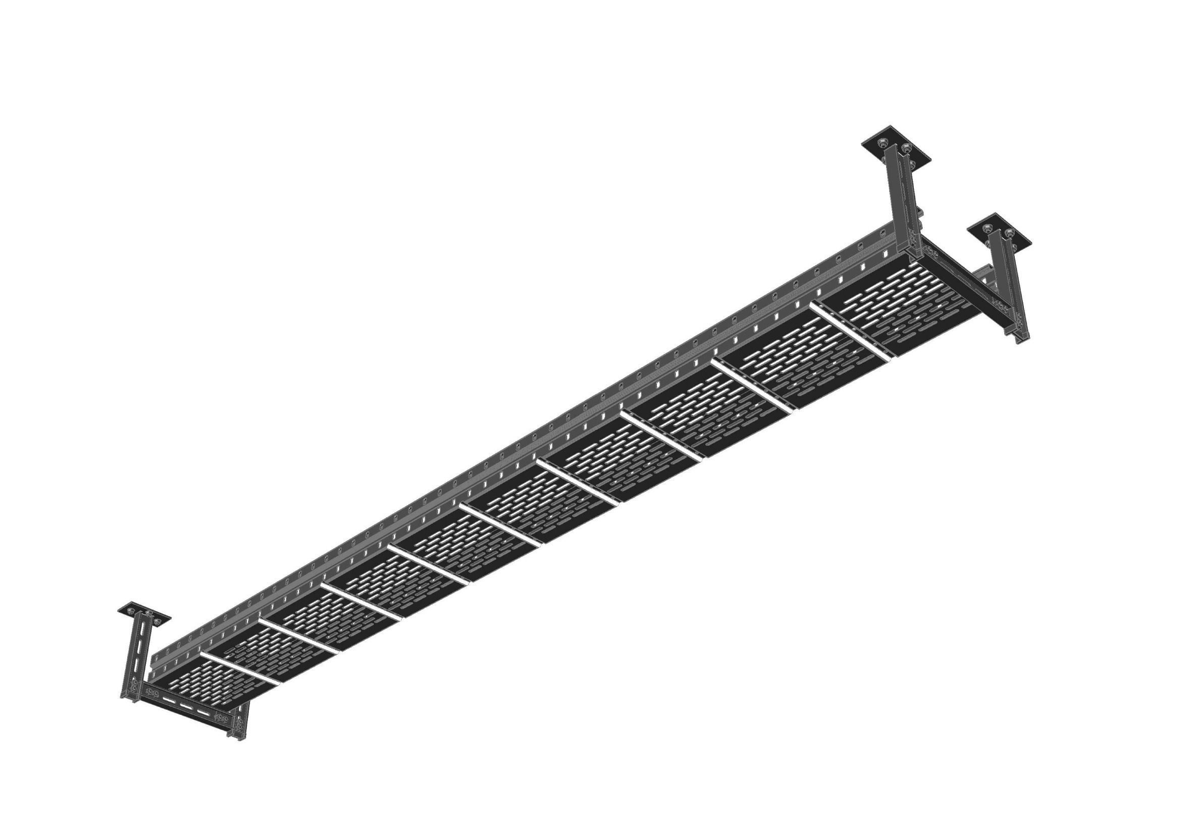 Cable tray system 30 x 200 free 3D model | CGTrader