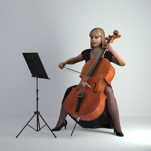 3D Scan Woman Musician 005 3D model | CGTrader