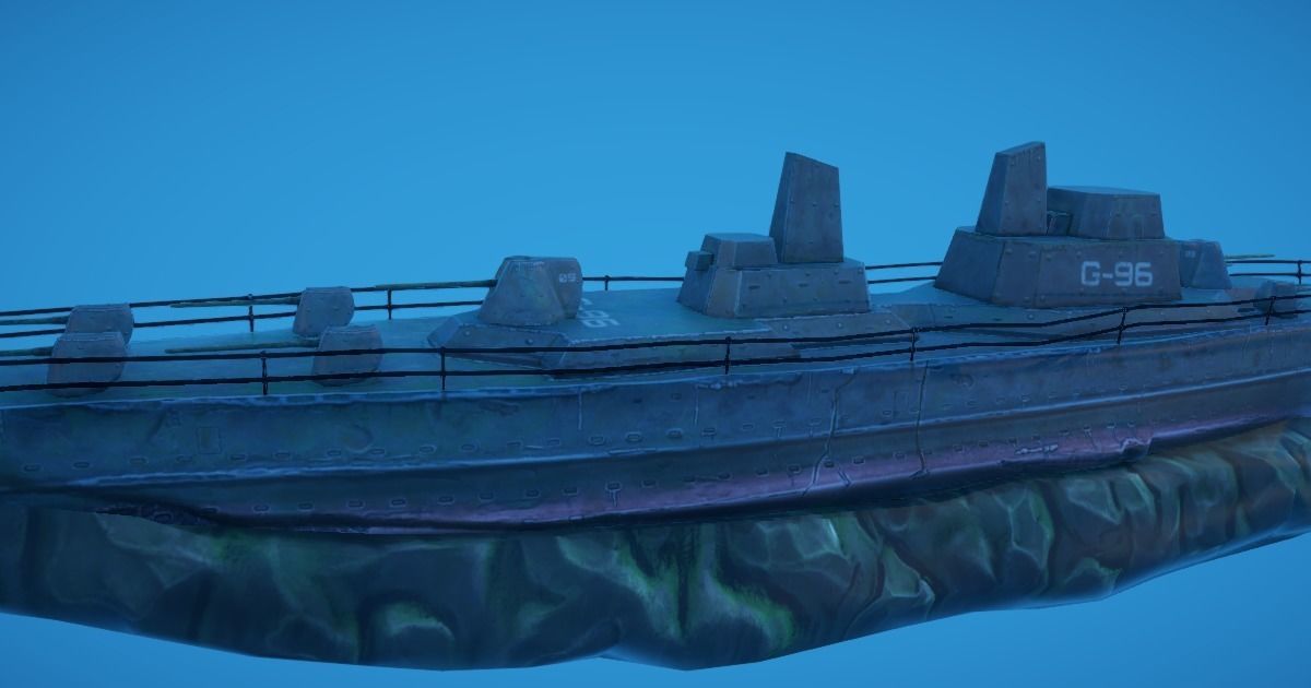 3D model Battleship Shipwreck VR / AR / low-poly | CGTrader