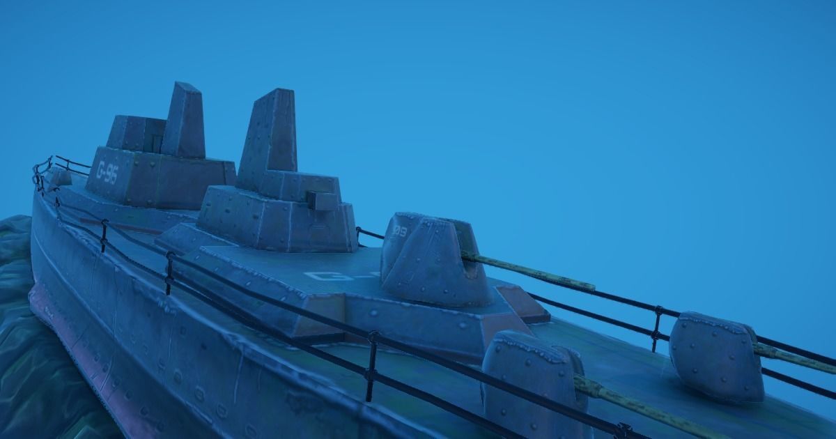 3D model Battleship Shipwreck VR / AR / low-poly | CGTrader