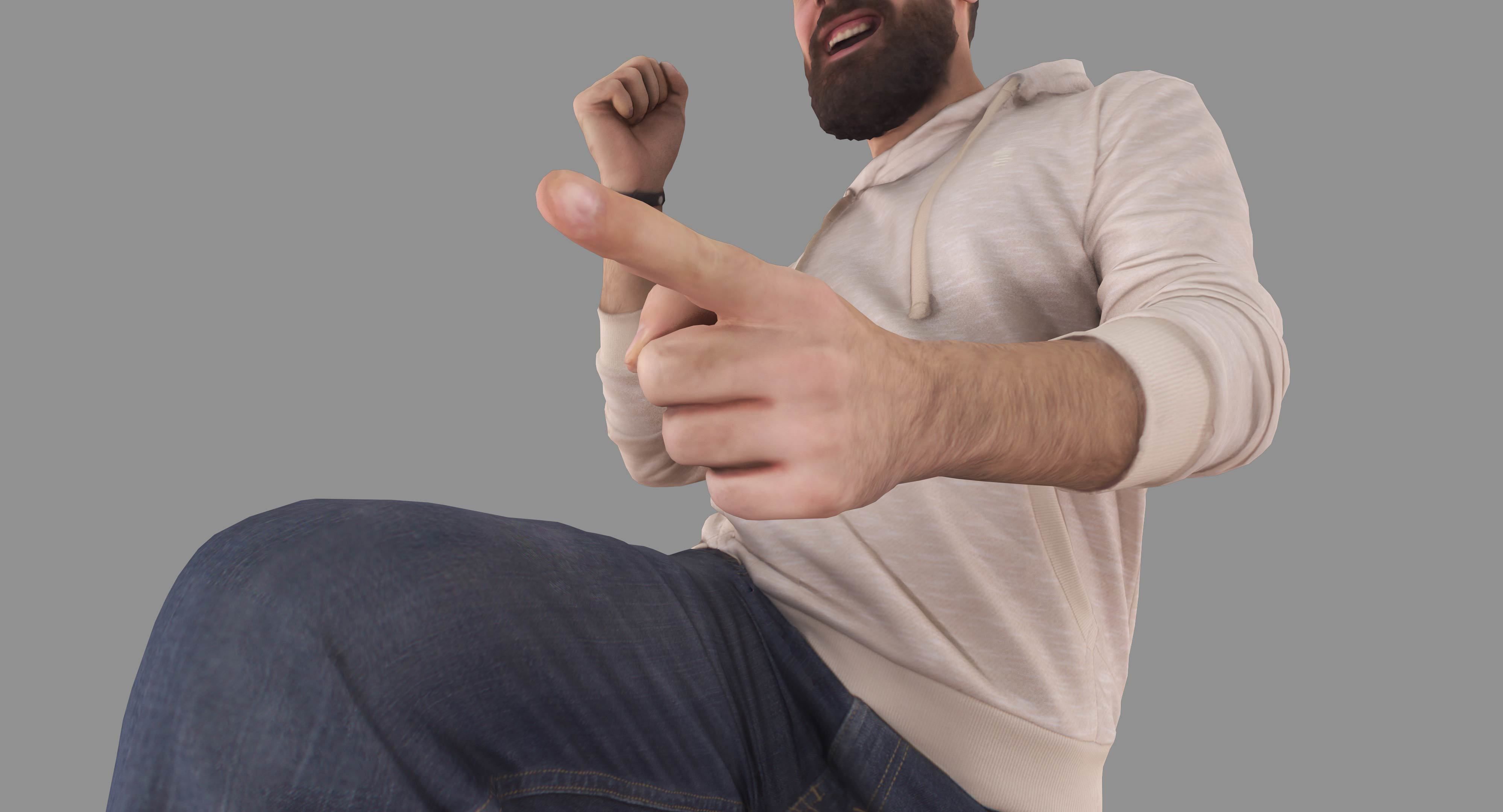 3D model Beard Fan Man VR / AR / low-poly | CGTrader