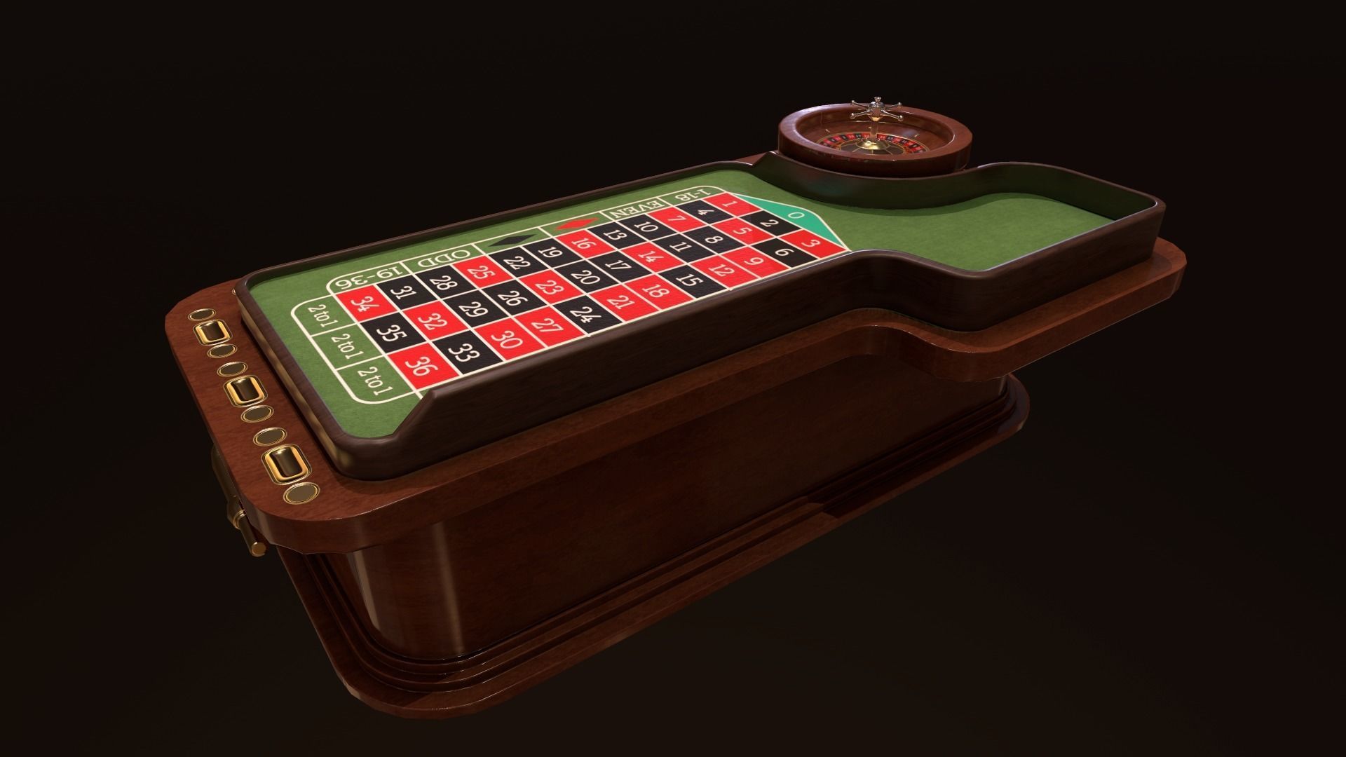 3D model Casino Roulette Game Table VR / AR / low-poly | CGTrader