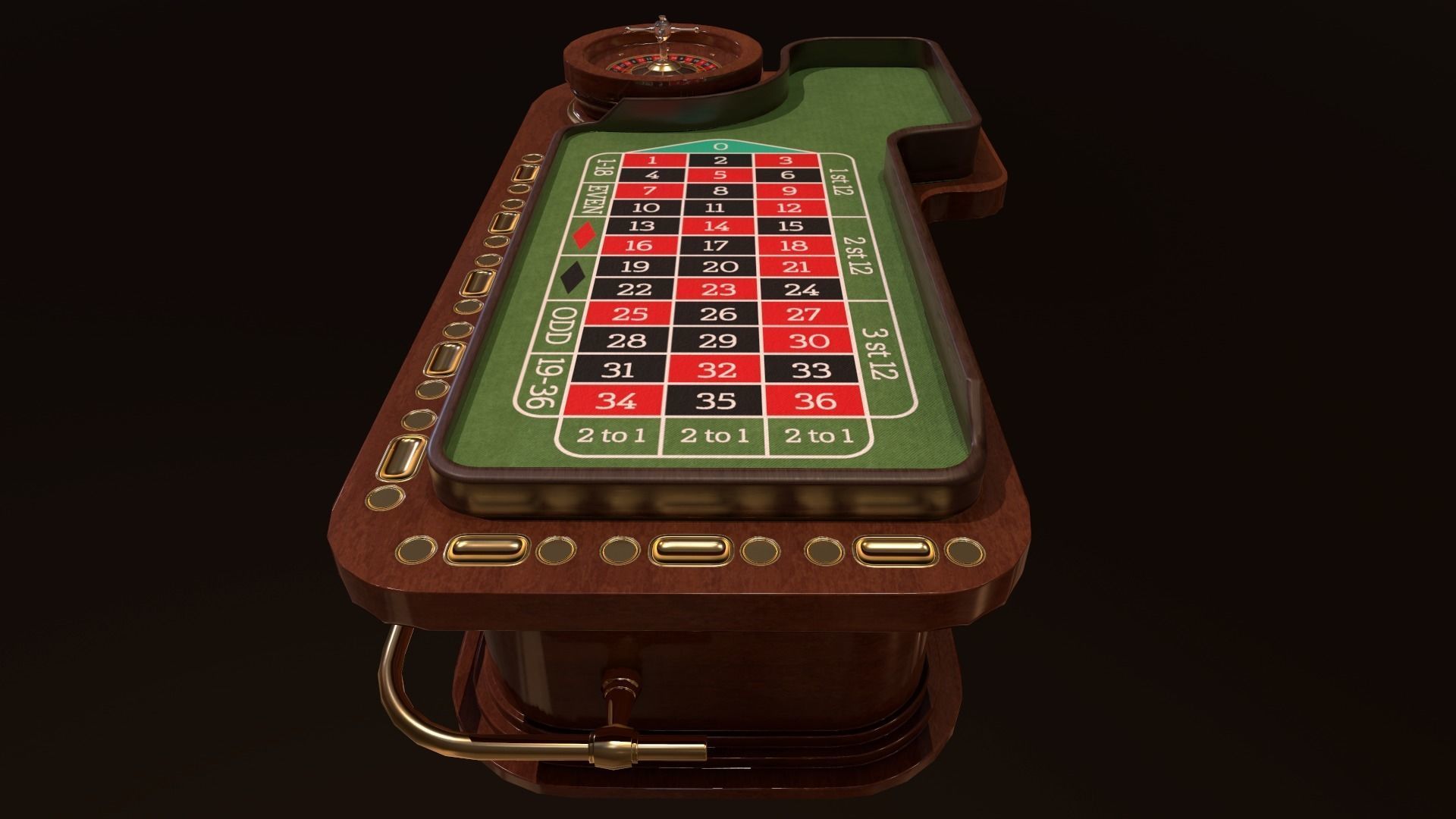 3D model Casino Roulette Game Table VR / AR / low-poly | CGTrader