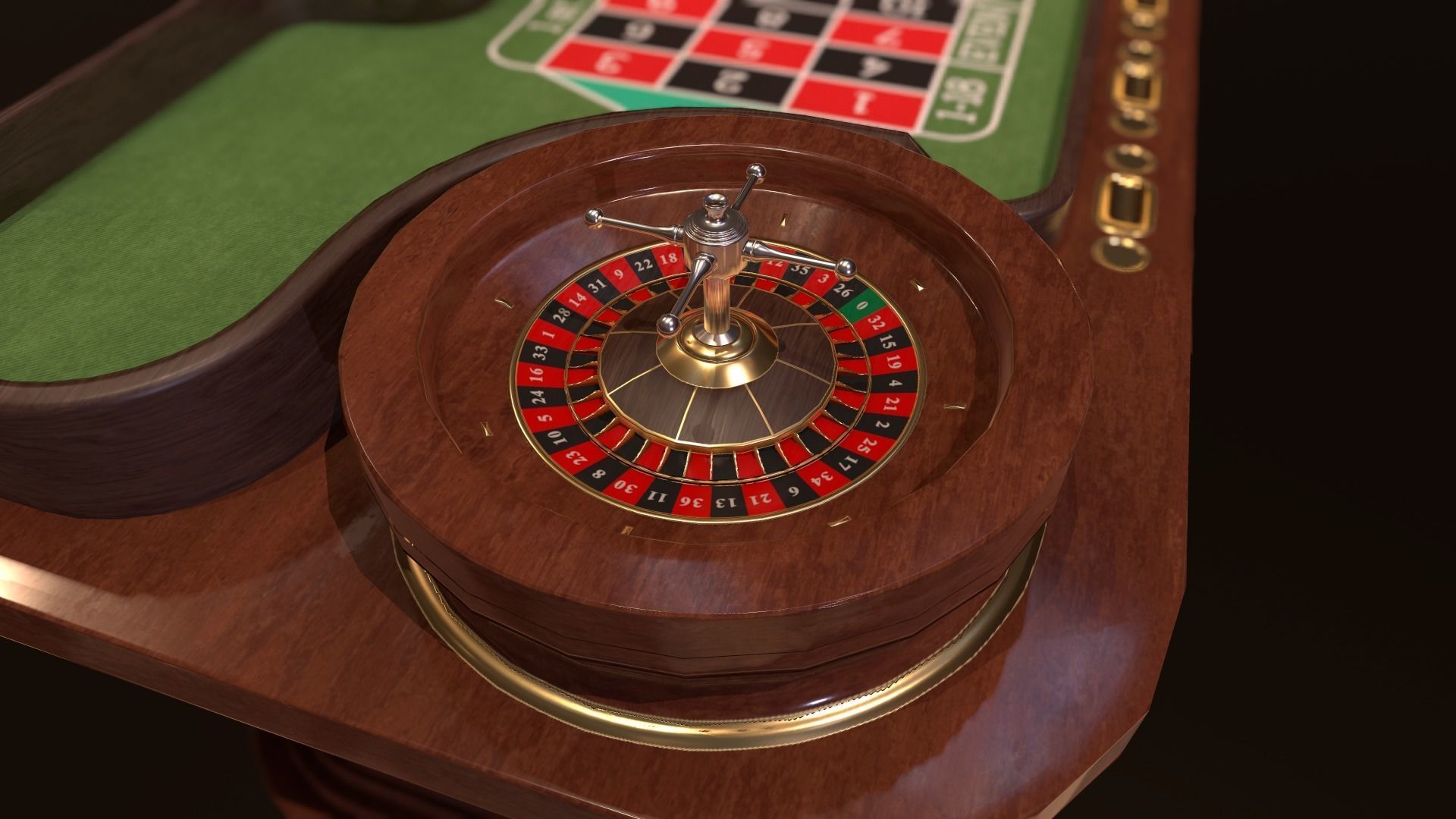 3D model Casino Roulette Game Table VR / AR / low-poly | CGTrader