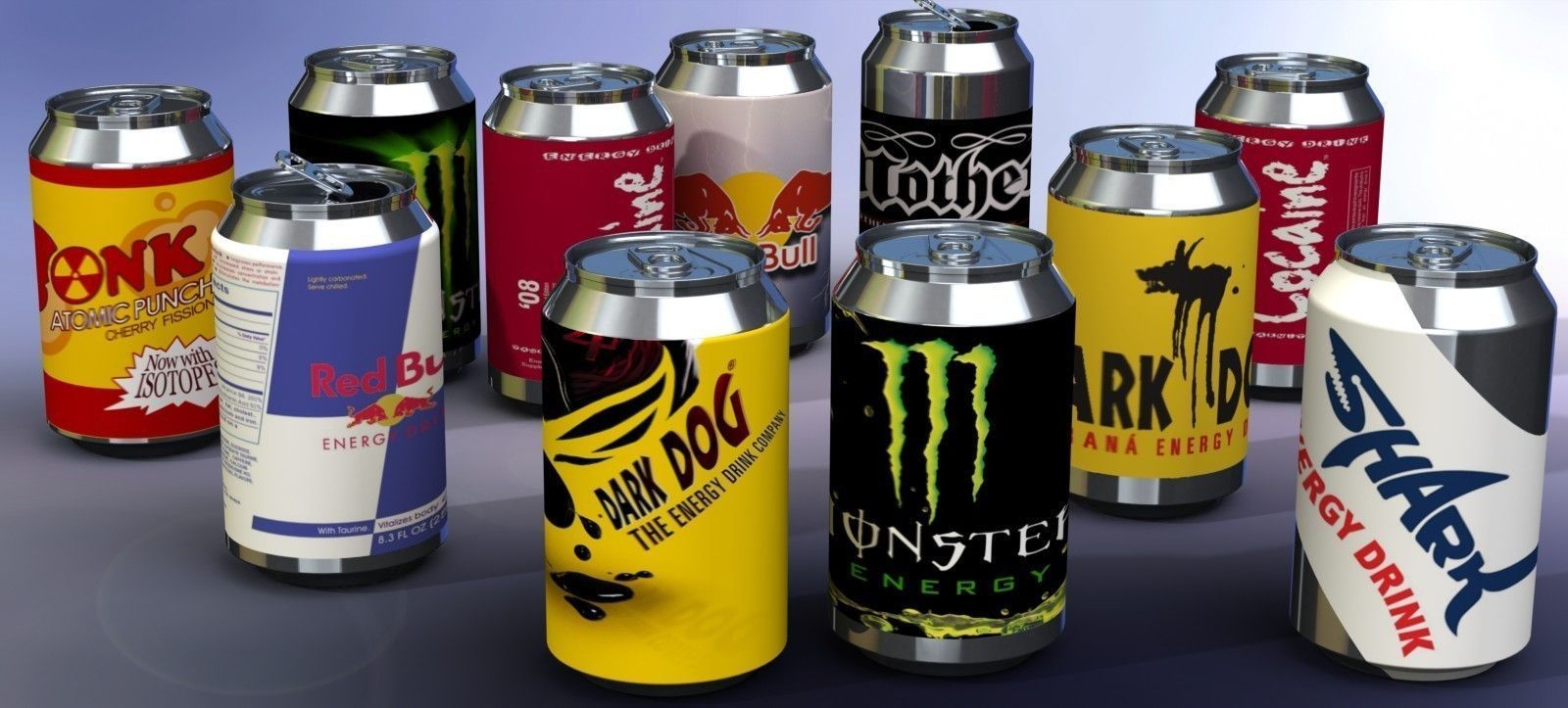 Monster Energy Drink High Detail free 3D model | CGTrader