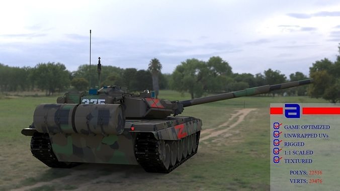 3D model Wagner PMC T90A Tank with Iconic Red Z Marking 3D Model VR ...