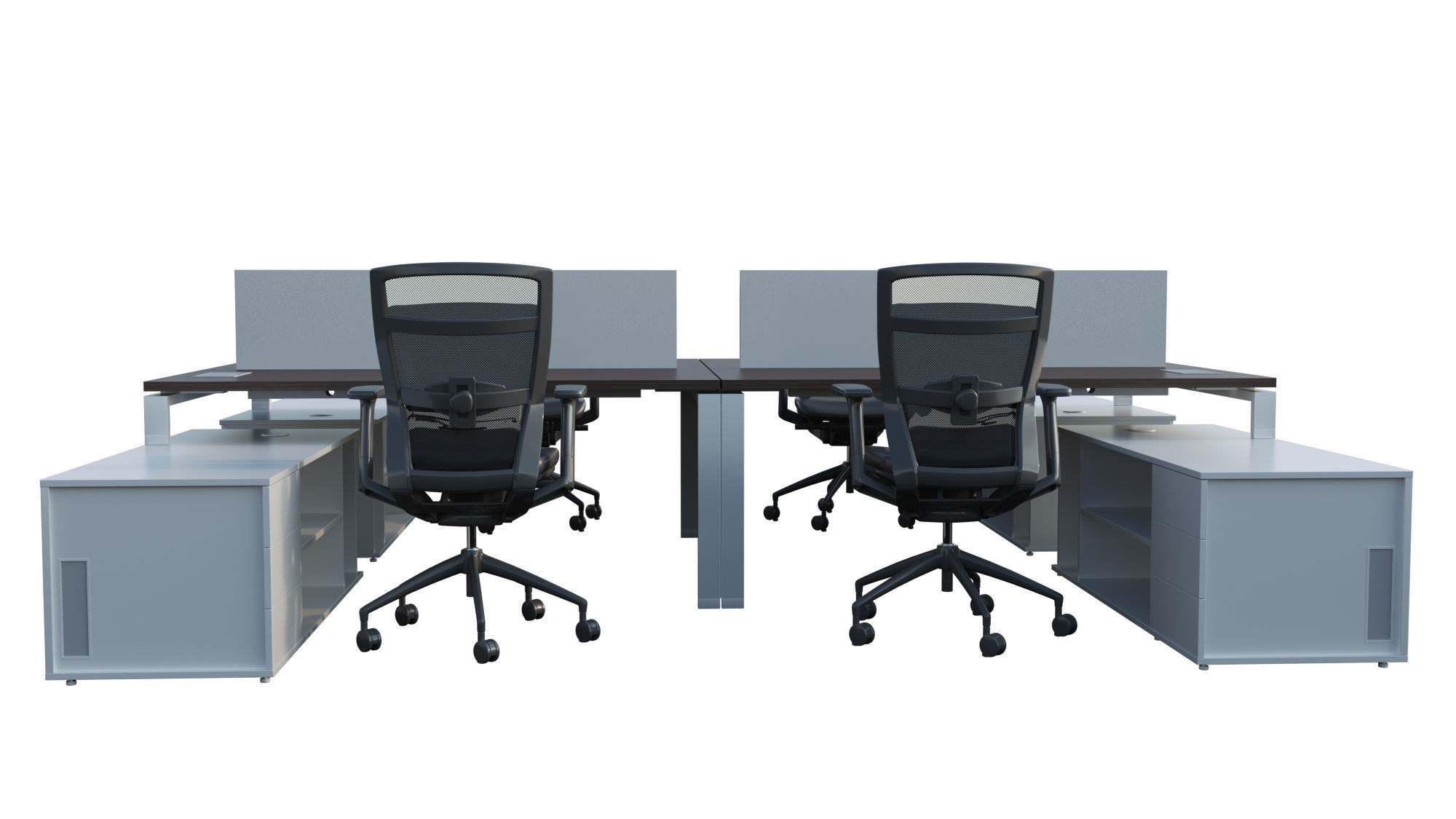 Workstation Desk 3D model | CGTrader