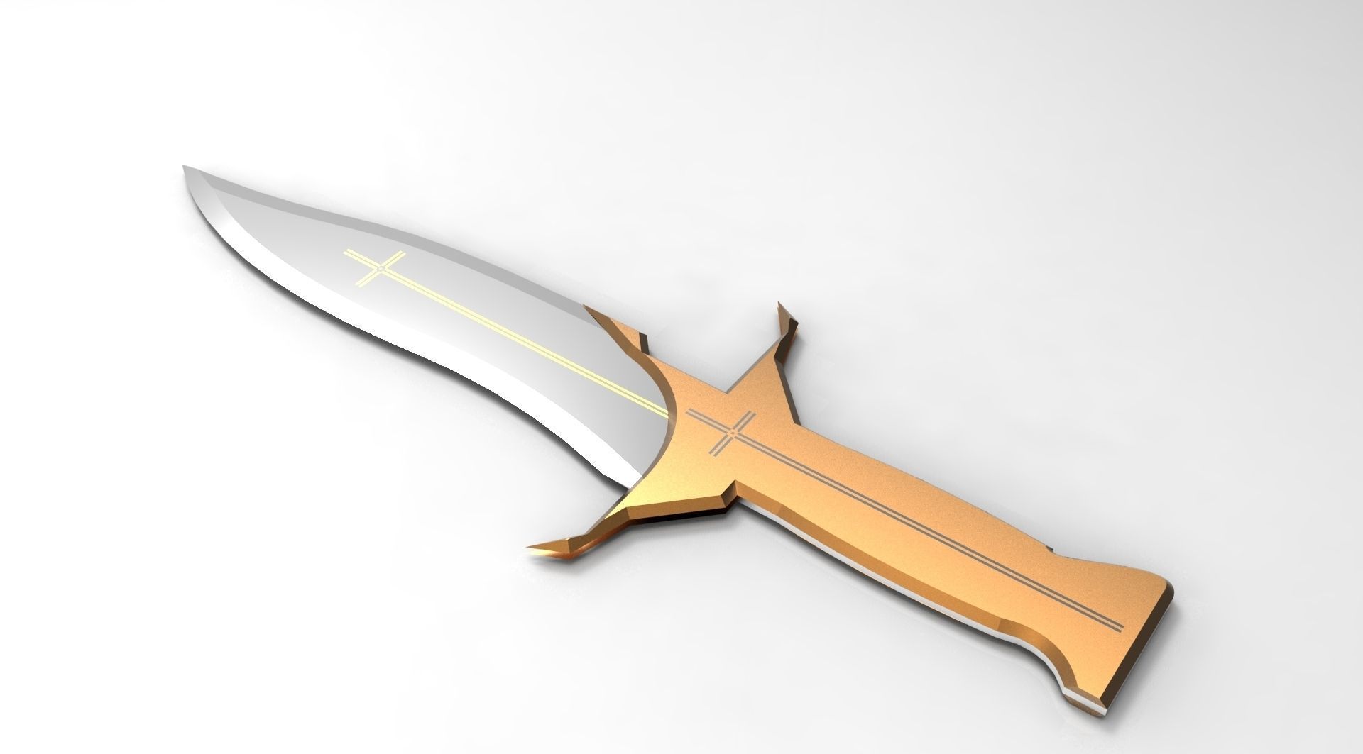 Steampunk Knife 3D | CGTrader