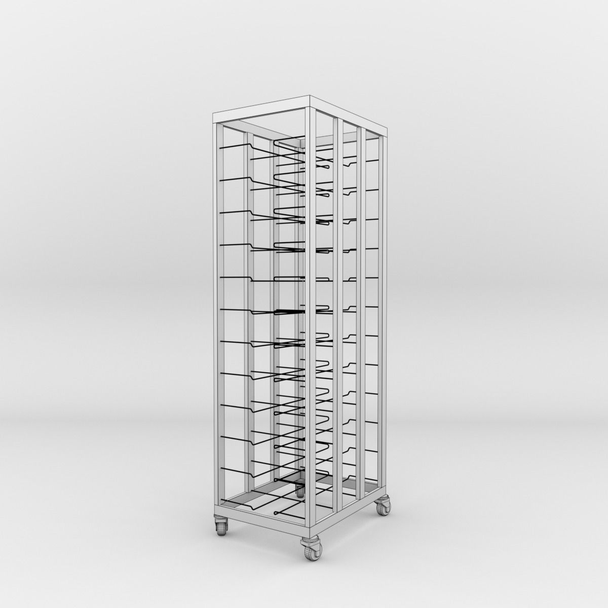 Tray Trolley Blender Cycles 3D model | CGTrader