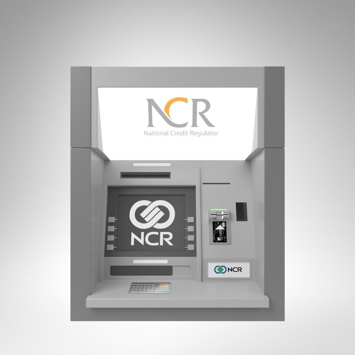 NCR ThroughWall ATM Machine 5887 Blender Cycles 3D model | CGTrader