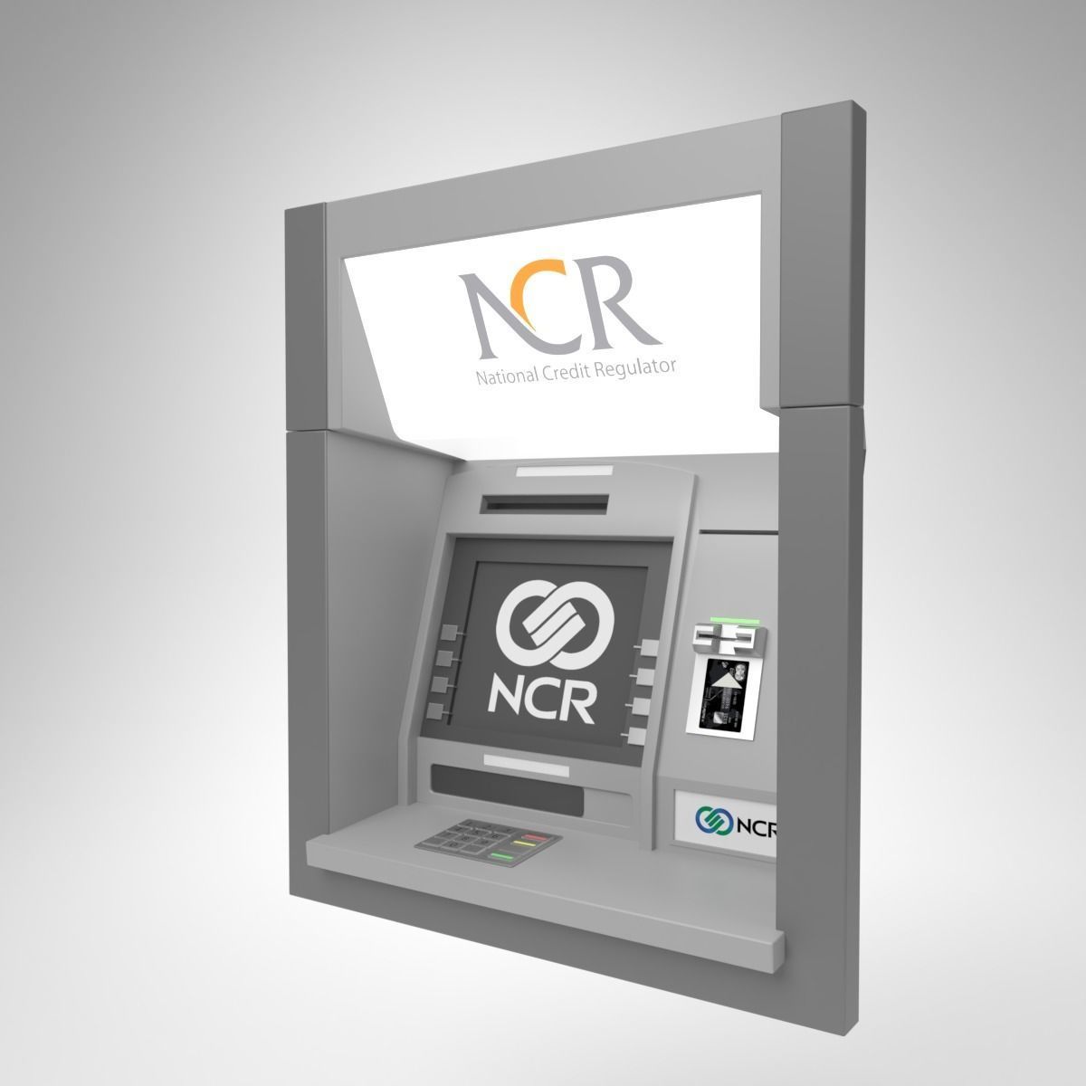 NCR ThroughWall ATM Machine 5887 Blender Cycles 3D model | CGTrader