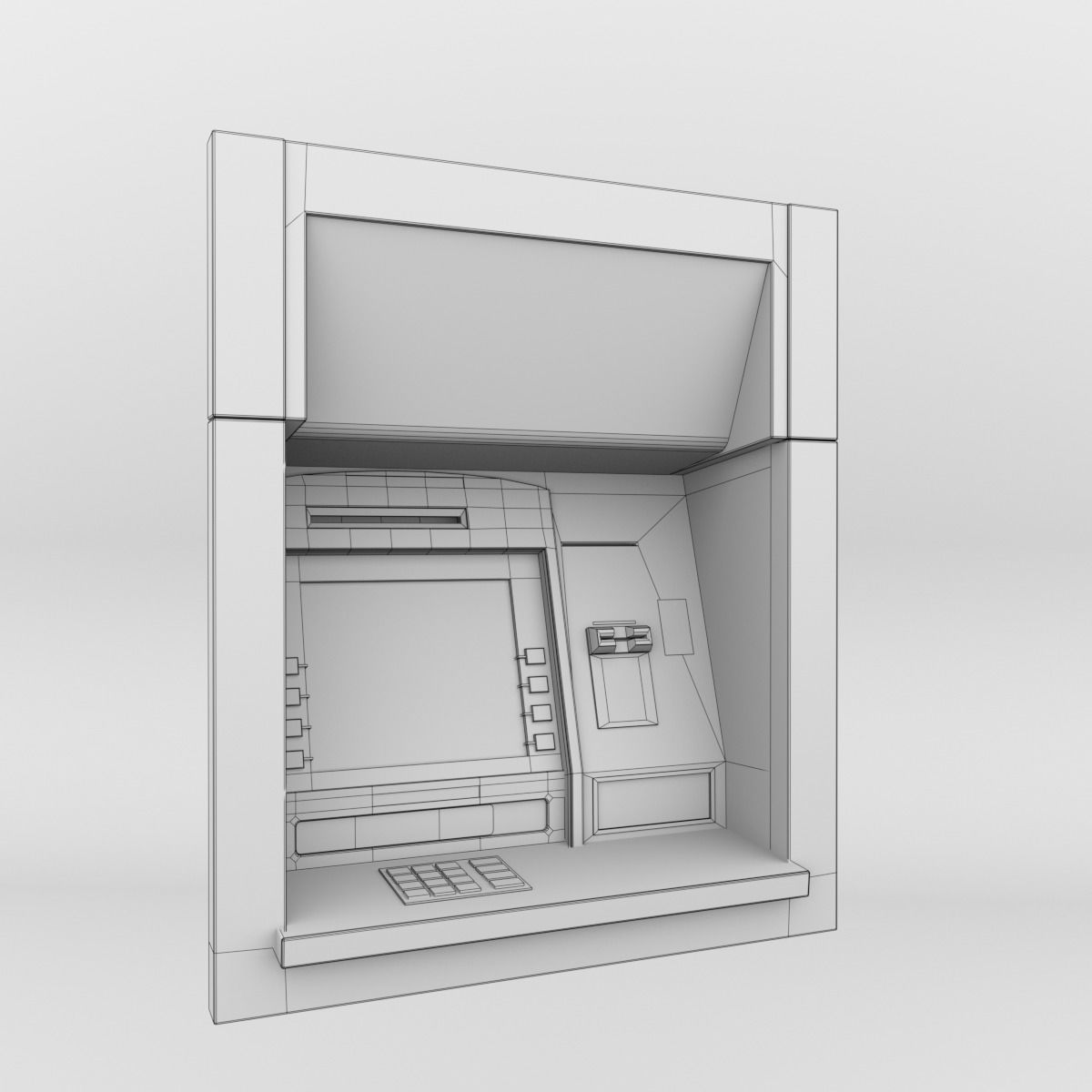 NCR ThroughWall ATM Machine 5887 Blender Cycles 3D model | CGTrader