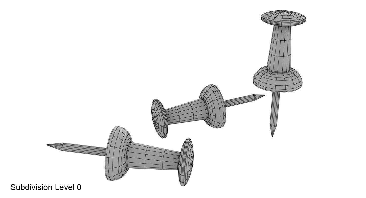 Push Pin 3D model | CGTrader