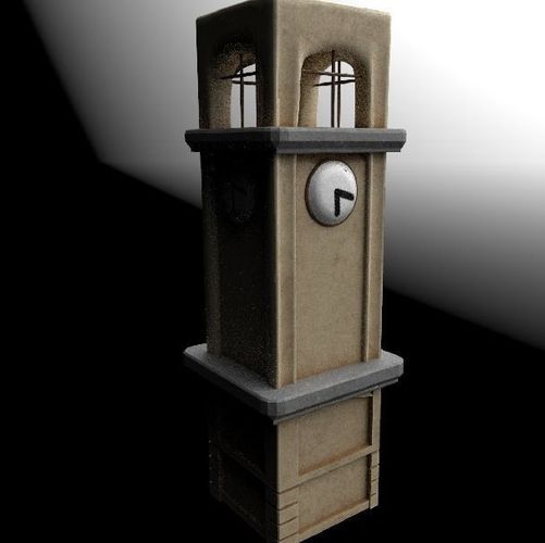 Texture clock tower VR / AR / low-poly | CGTrader