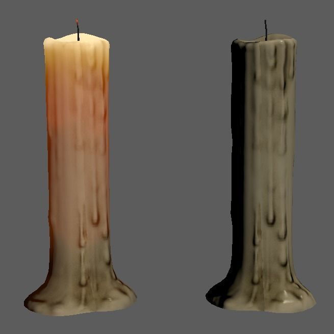 3D model Lowpoly Candle VR / AR / low-poly | CGTrader