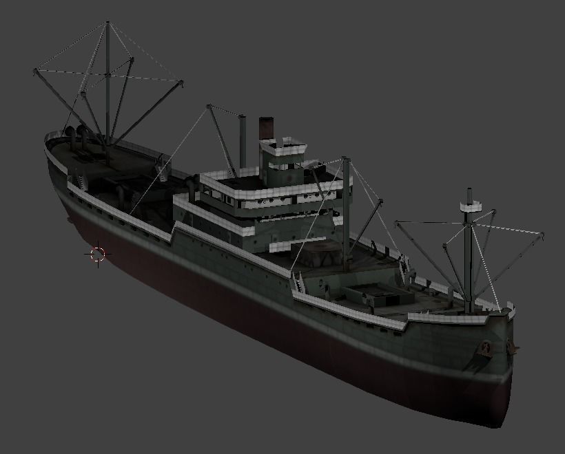 3D model Japanese Merchant Ship VR / AR / low-poly | CGTrader