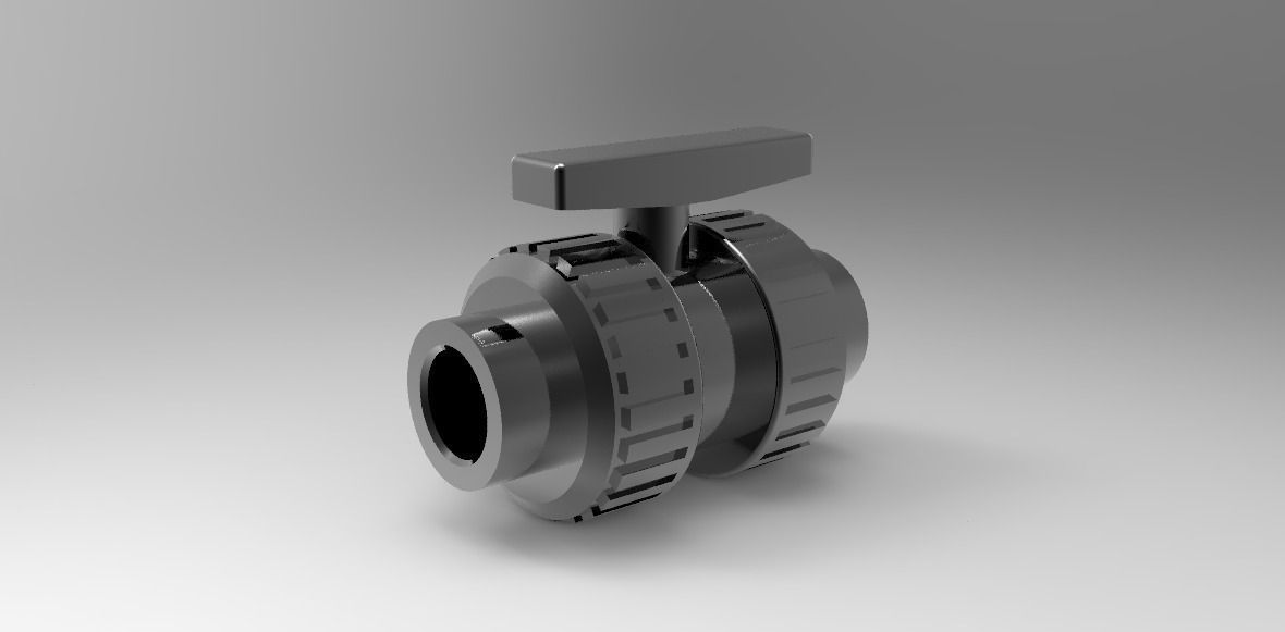 Pvc 34 ball valve free 3D model | CGTrader