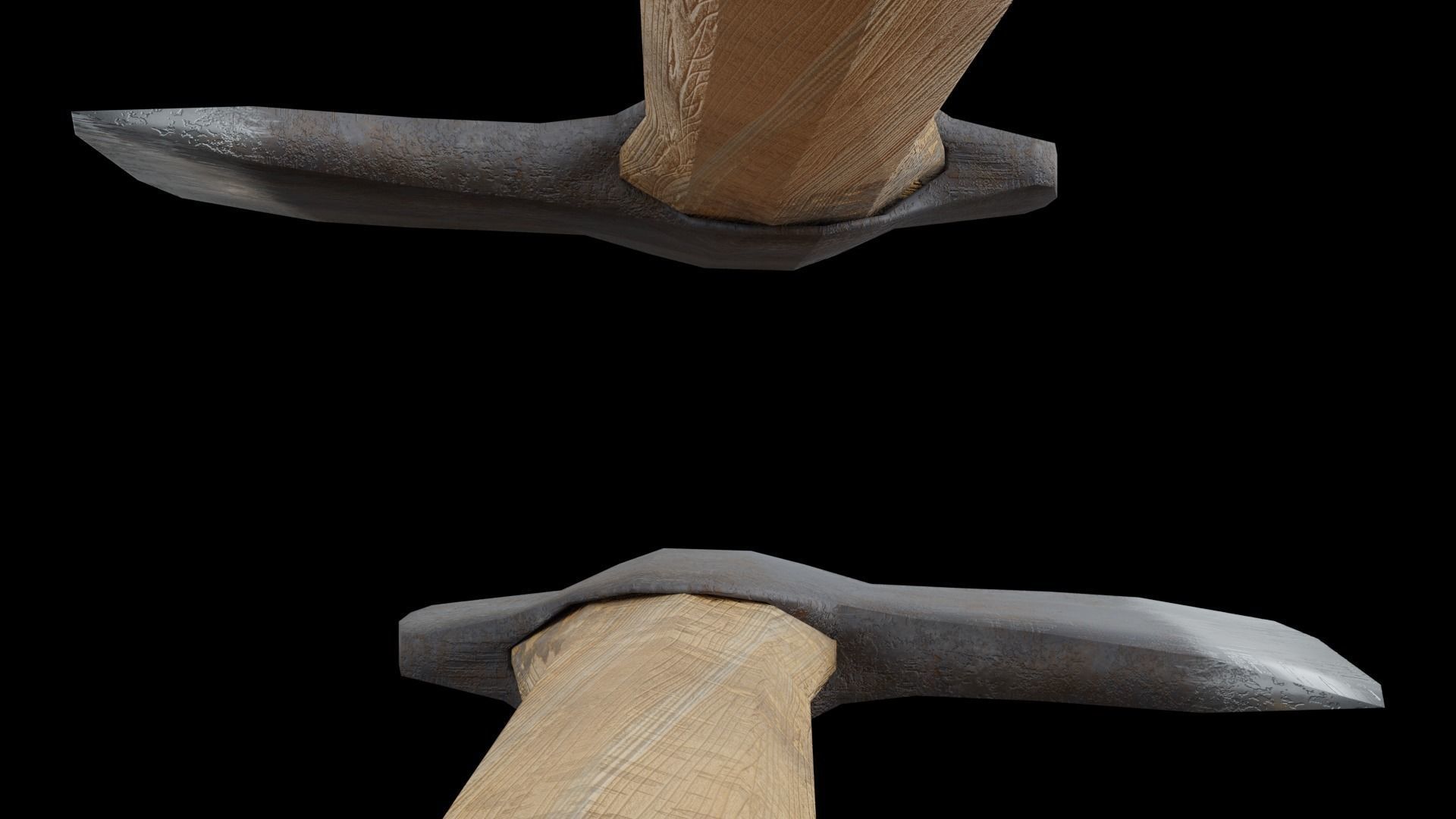 old dirty Axe - high-res Textures free VR / AR / low-poly 3D model ...