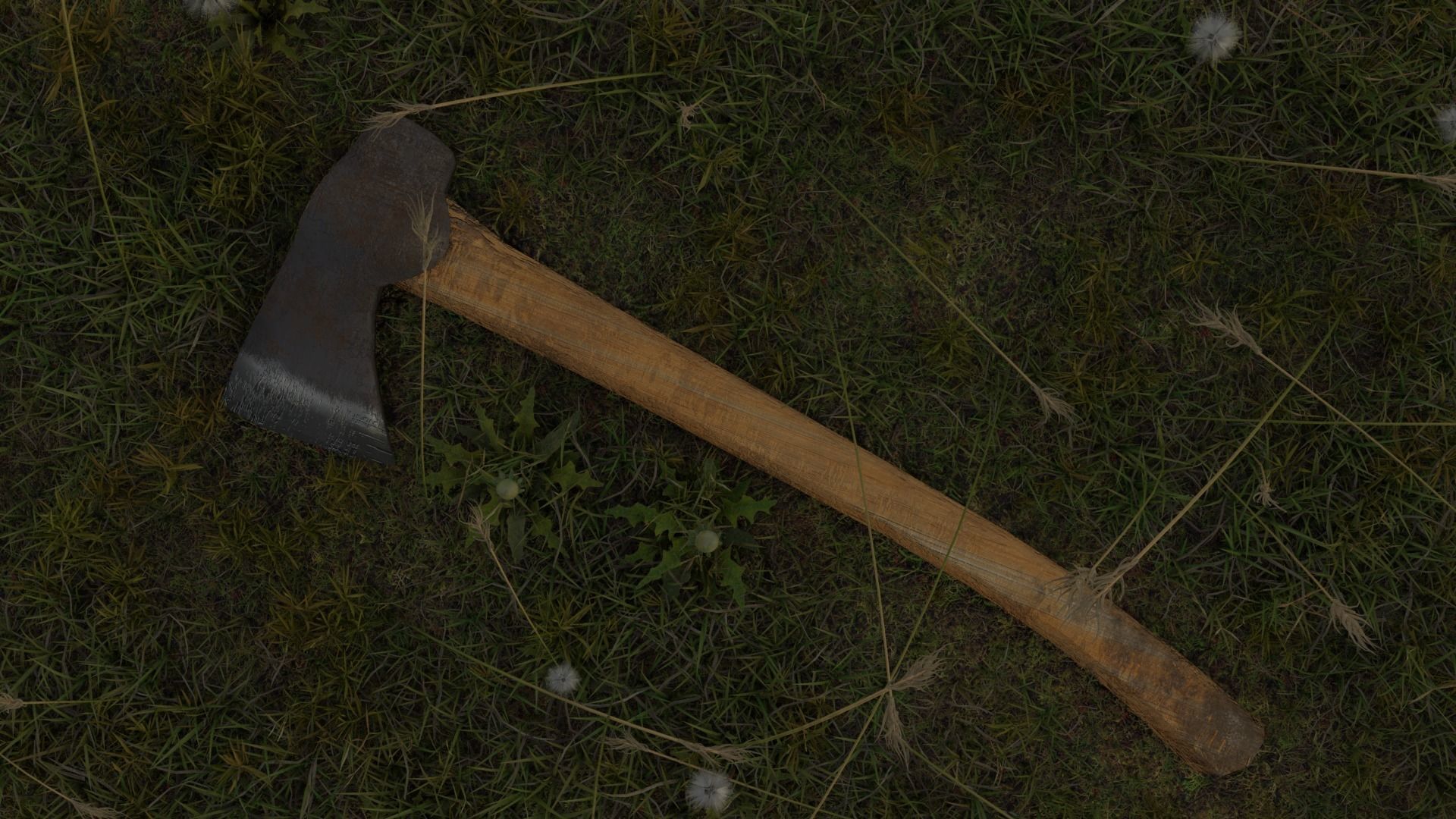 old dirty Axe - high-res Textures free VR / AR / low-poly 3D model ...