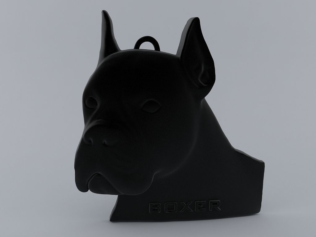 Boxer Keychain 3D model 3D printable | CGTrader
