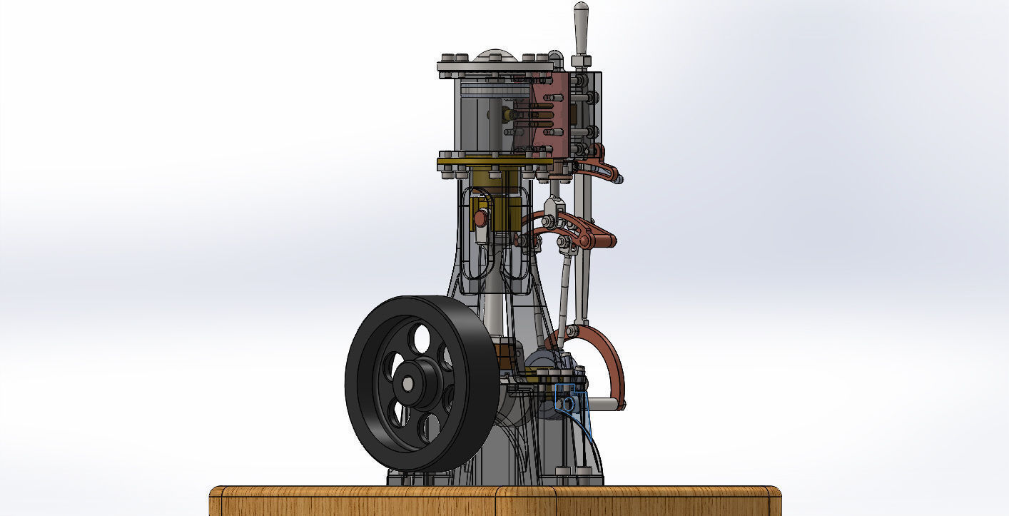 Vertical Steam Engine 3D Model SLDPRT SLDASM SLDDRW - CGTrader.com