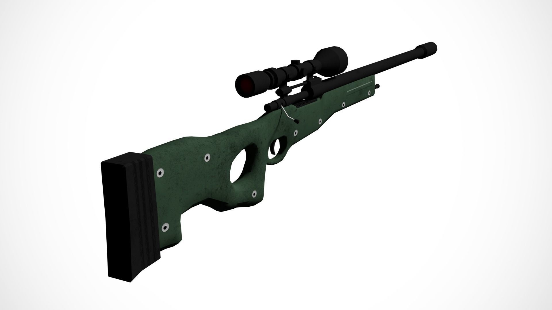 Simple AWP rifle mobile game free VR / AR / low-poly 3D model | CGTrader