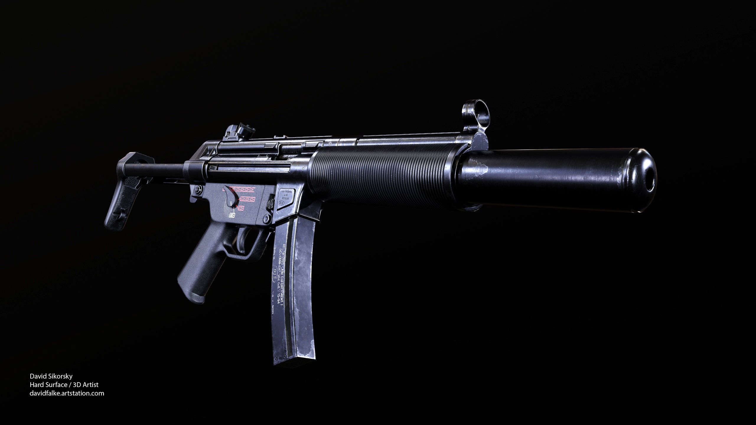 3D model MP5 - MP5K - MP5SD - Textured - Game Ready VR / AR / low-poly ...