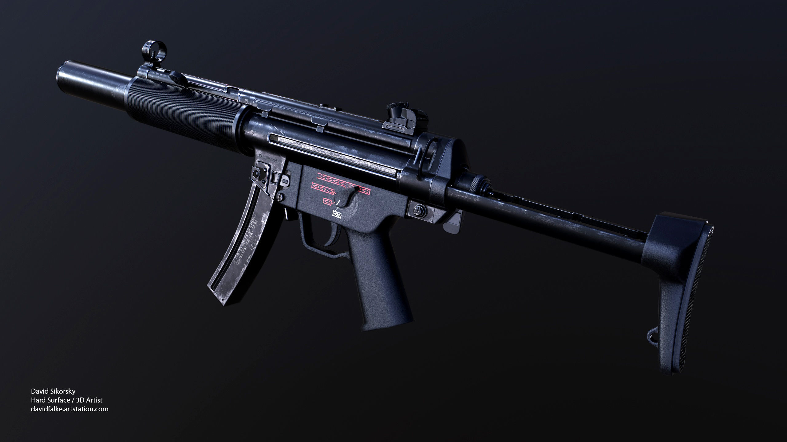 3D model MP5 - MP5K - MP5SD - Textured - Game Ready VR / AR / low-poly ...