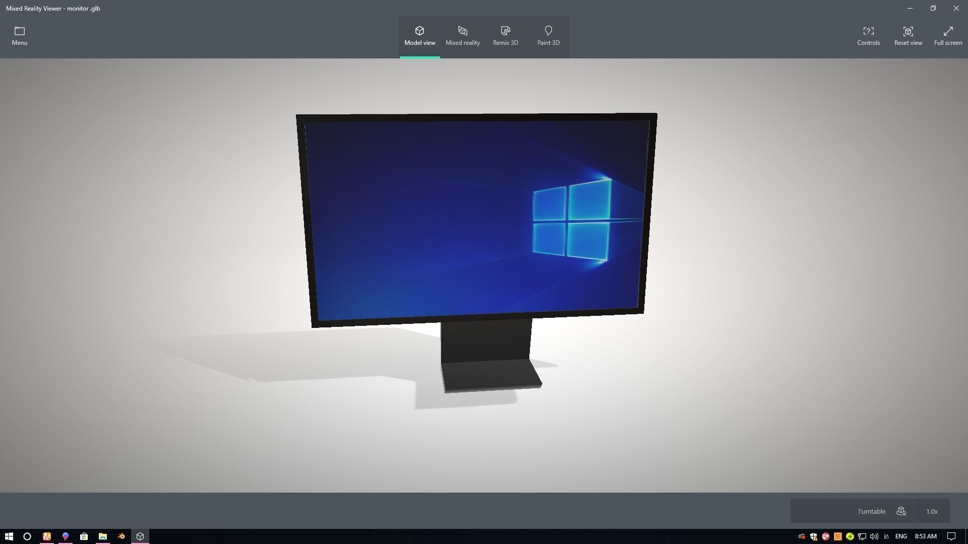 3D model Monitor with windows VR / AR / low-poly | CGTrader