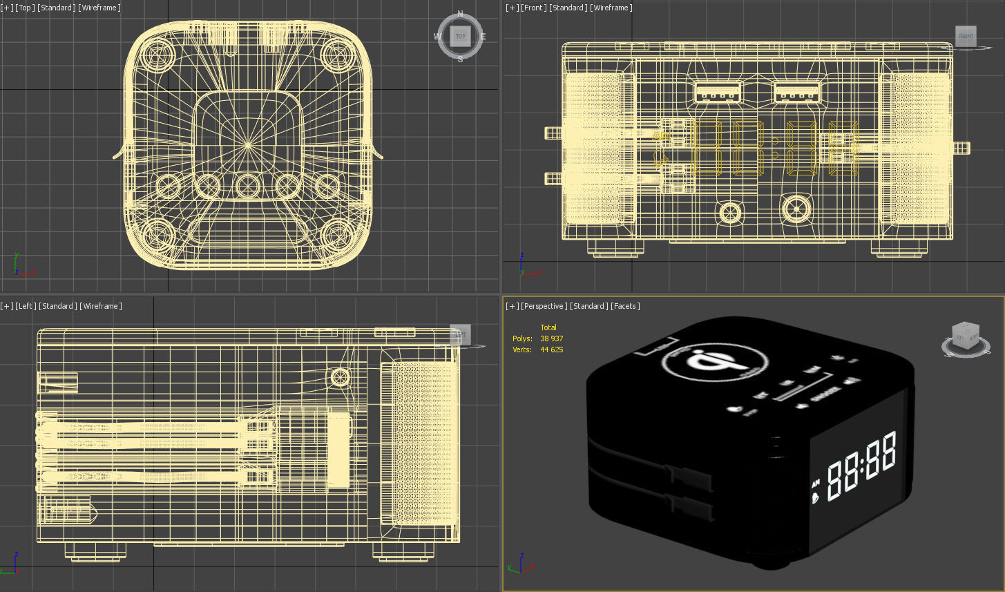 3D model Kube Audio Clock VR / AR / low-poly | CGTrader