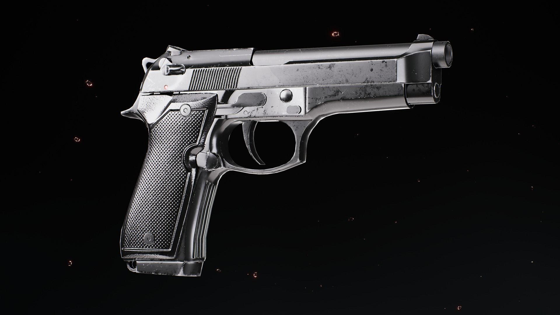 3D model Beretta M9 VR / AR / low-poly rigged | CGTrader