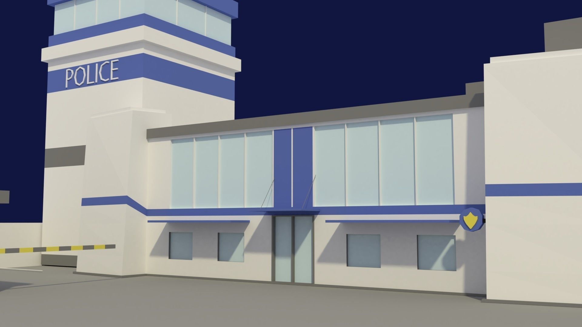 3D model Low Poly Police Station VR / AR / low-poly | CGTrader