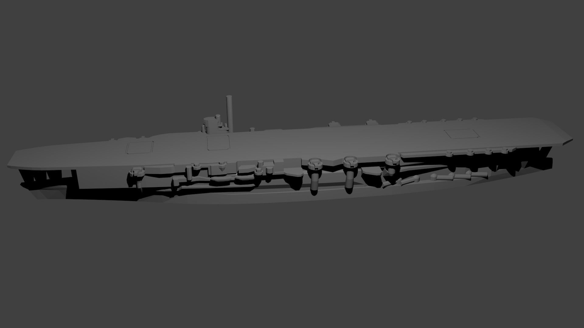 Japanese Aircraft Carrier Kaga 3D model 3D printable | CGTrader