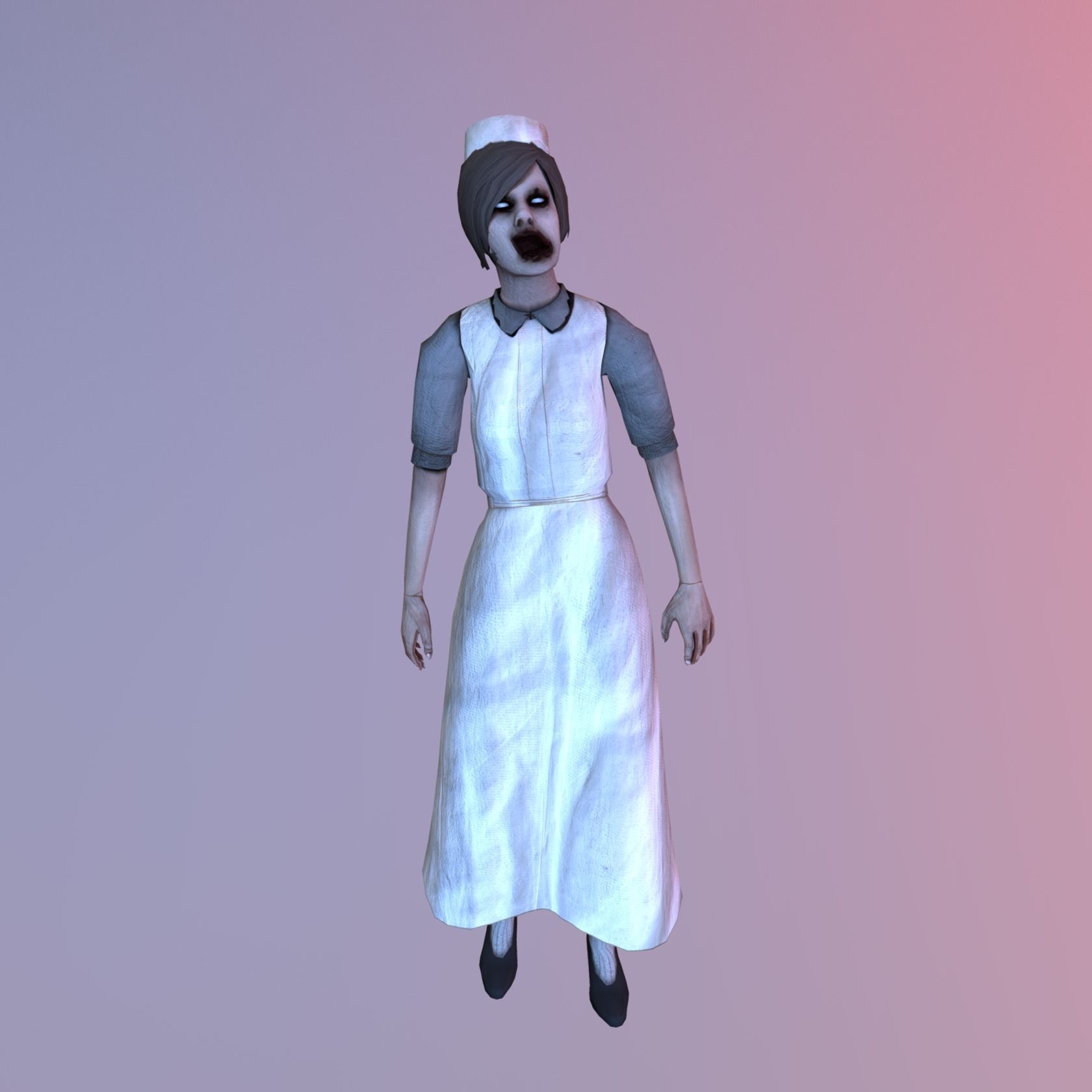 3D model Horror Nurse VR / AR / low-poly rigged animated | CGTrader